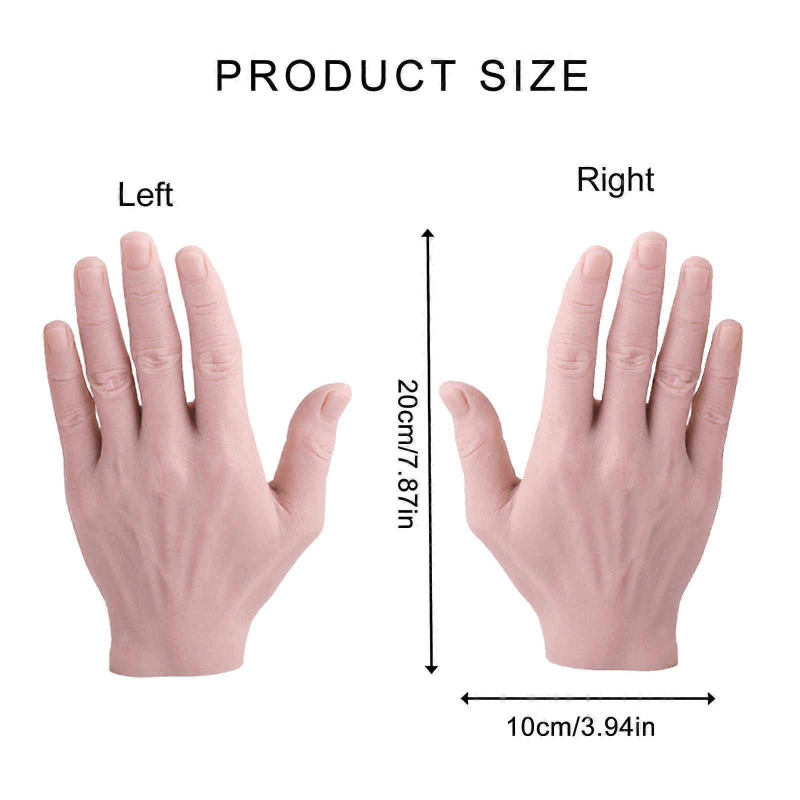 Life Sized False Skin Hand Model Man Tattooed Practice Hand Silicone ...