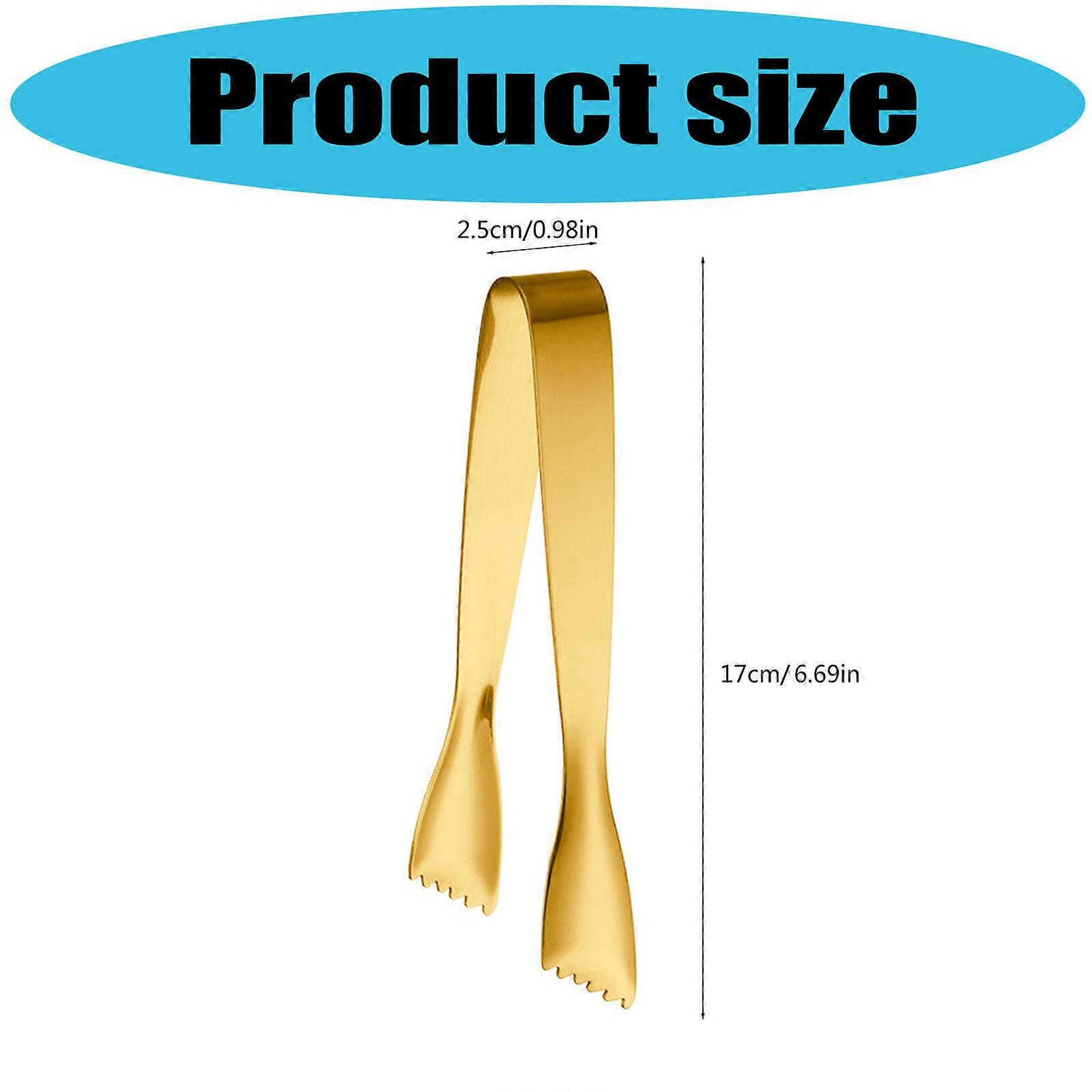 Nonslip Ice Cubes Tongs Ergonomic Handle Ice Clamp Practical Metal ...