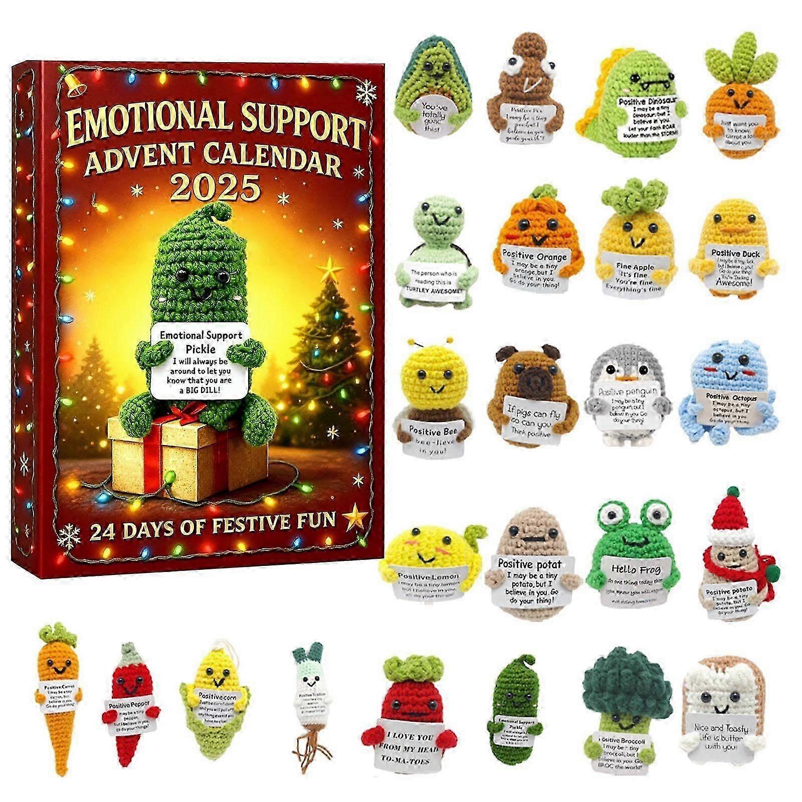 Emotional Support Advent Calendar 2025 24-Day Christmas Countdown With ...
