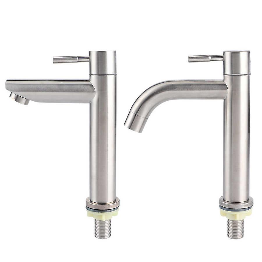 G1/2 stainless steel bathroom faucet brushed water faucet wash basin ...