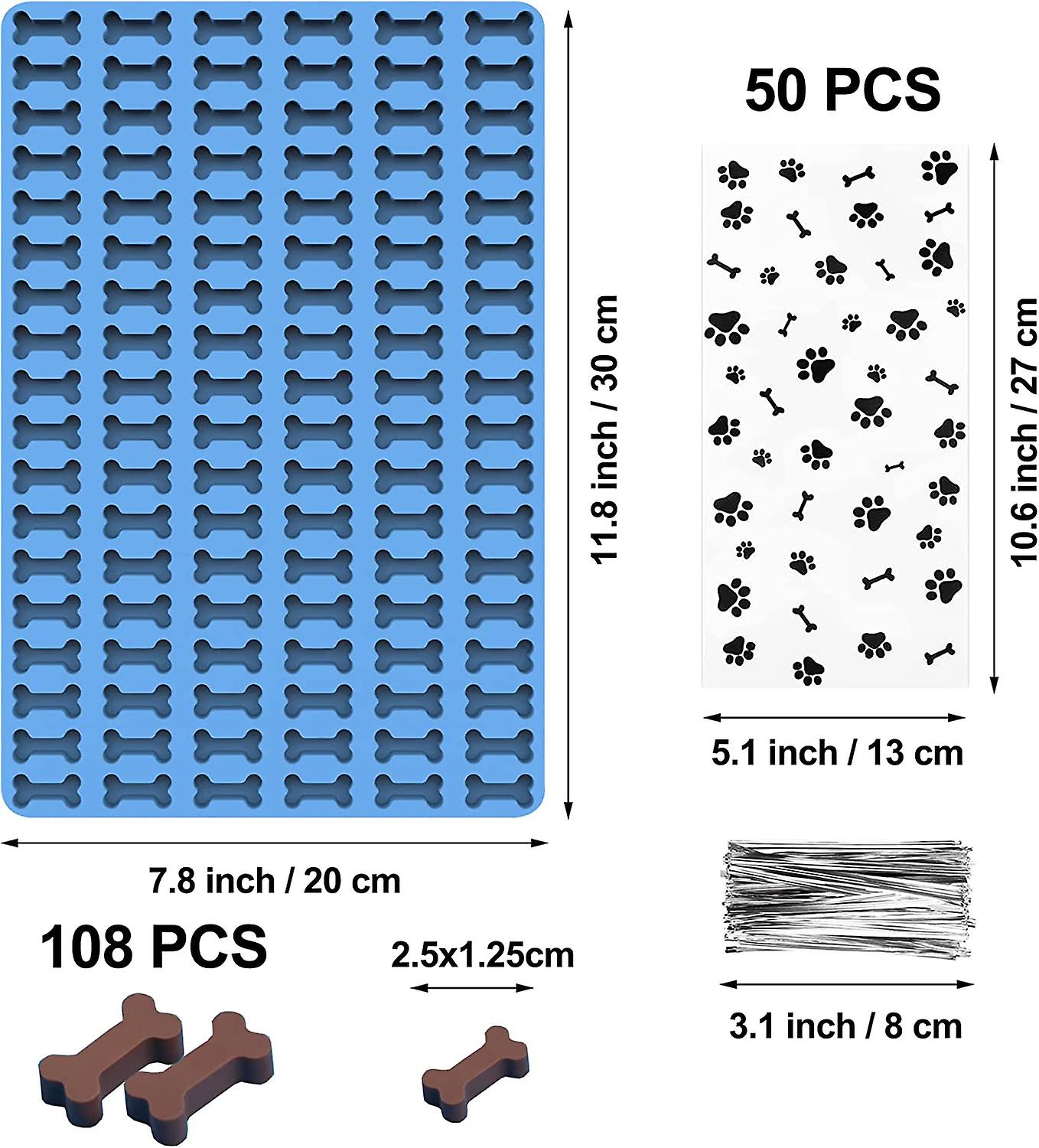 108 Cavity Bone Shape Molds For Making Chocolate, Candy, Cookies ...