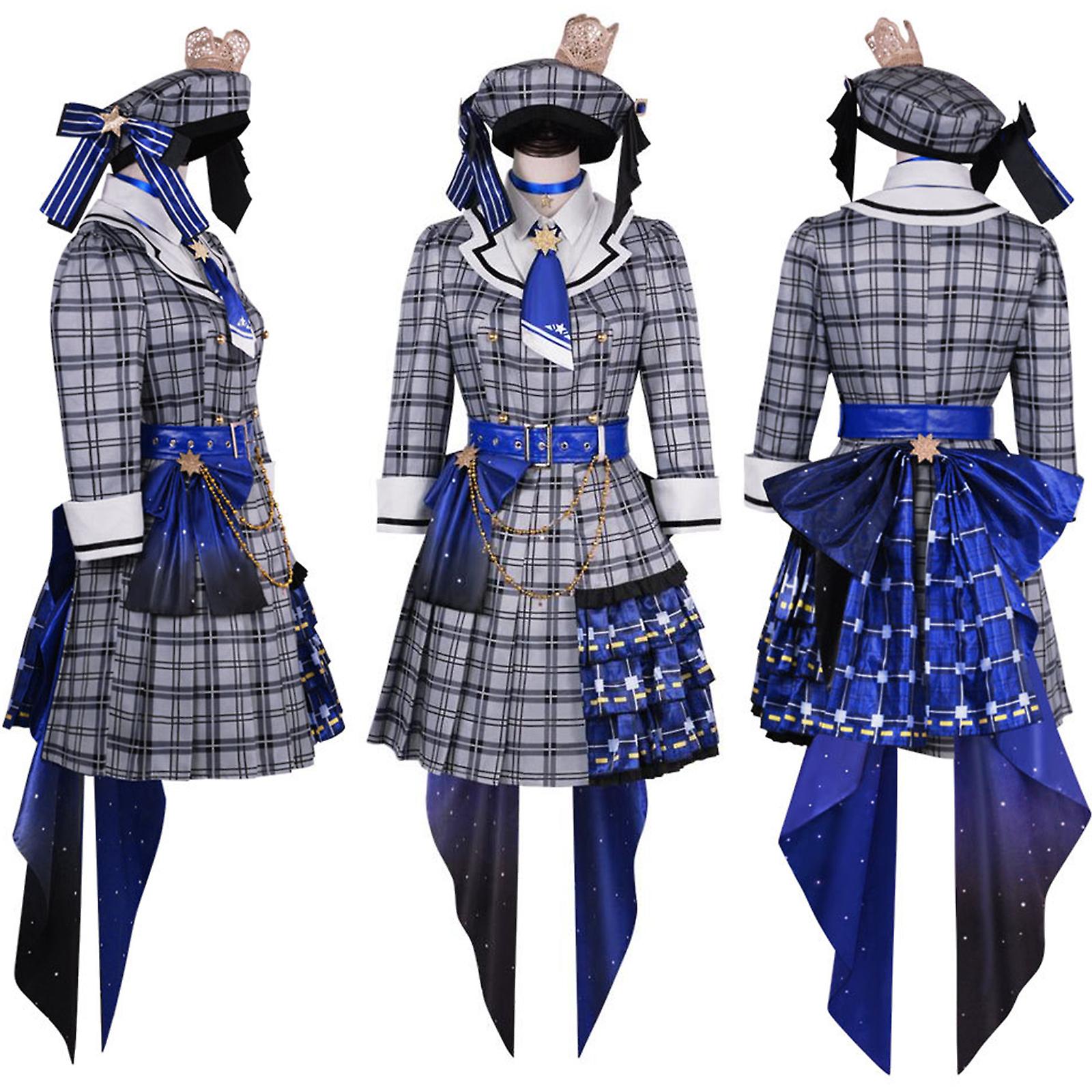 Hololive Virtual Idol Vtuber Star Street Comet Cosplay Plaid Song Suit ...
