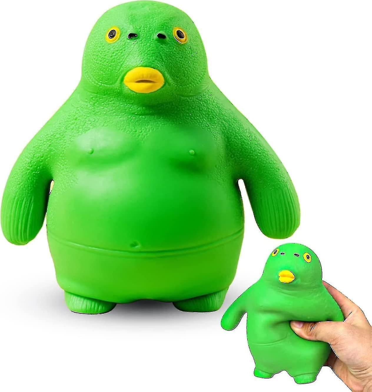 Anti-stress Toys, Green Head Fish Toy, Decompress Squeeze Stress Toy ...