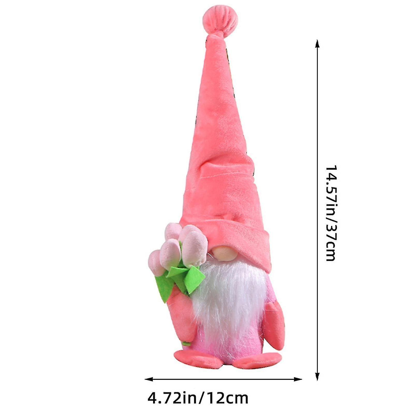 Gnomes Plush Doll Cute Short-legged Faceless Doll Hold Tulips Plushie ...