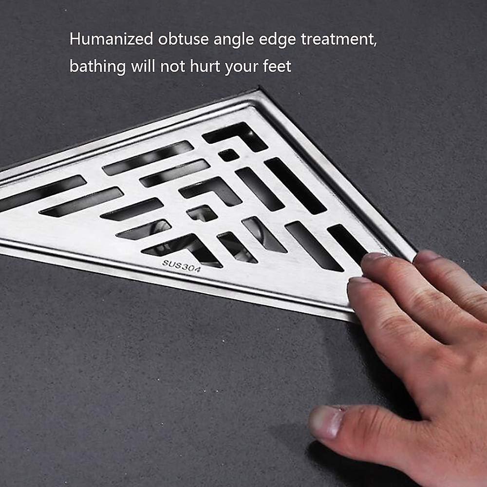 304 Stainless Steel Bathroom Large Displacement Floor Drain, Triangle ...