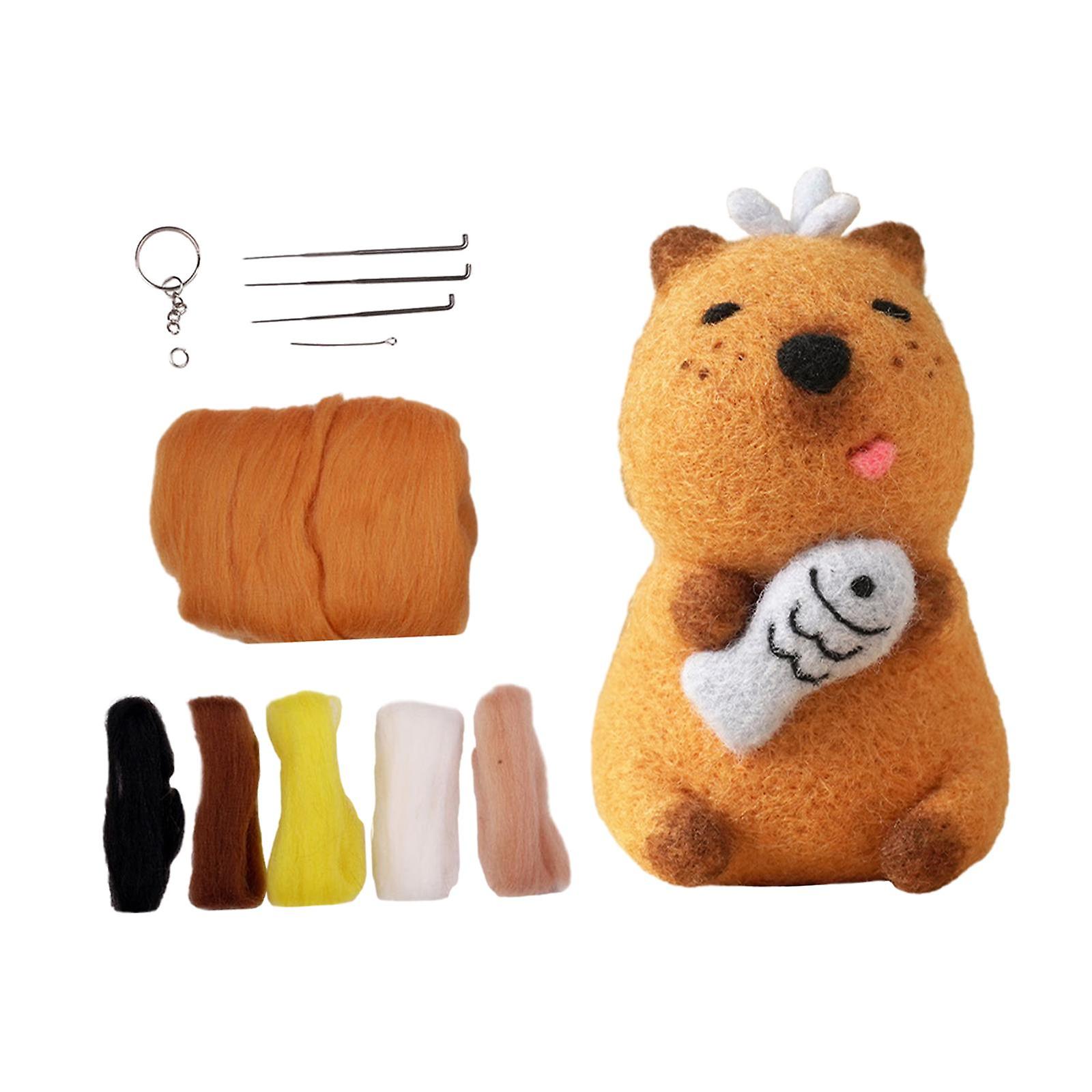 Capybara Stuffed Toy DIY Wool Felt Material Bag Accessories Cute Needle ...