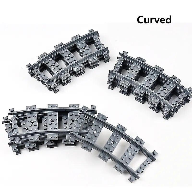 City Train Tracks Train Rail Straight Curved Tracks Sets Building ...