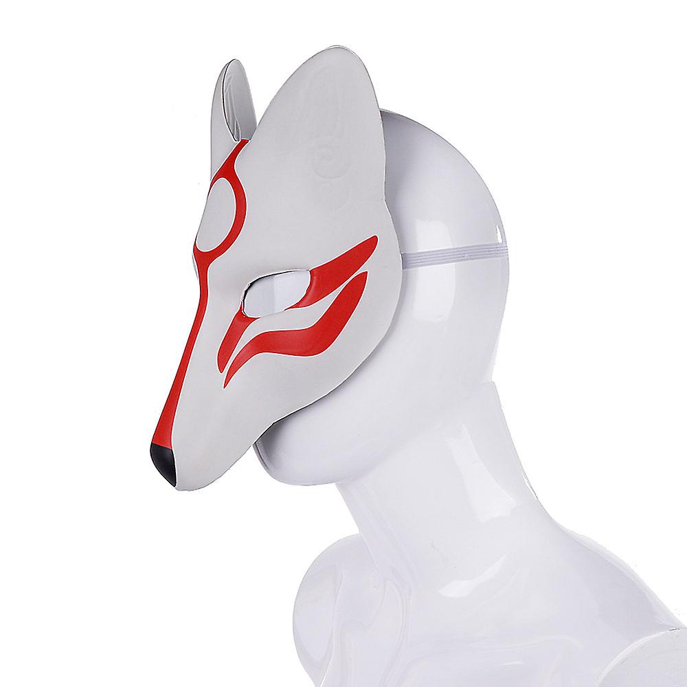Japanese Kabuki Kitsune Fox Mask Japanese Anime Cosplay Mask Halloween ...