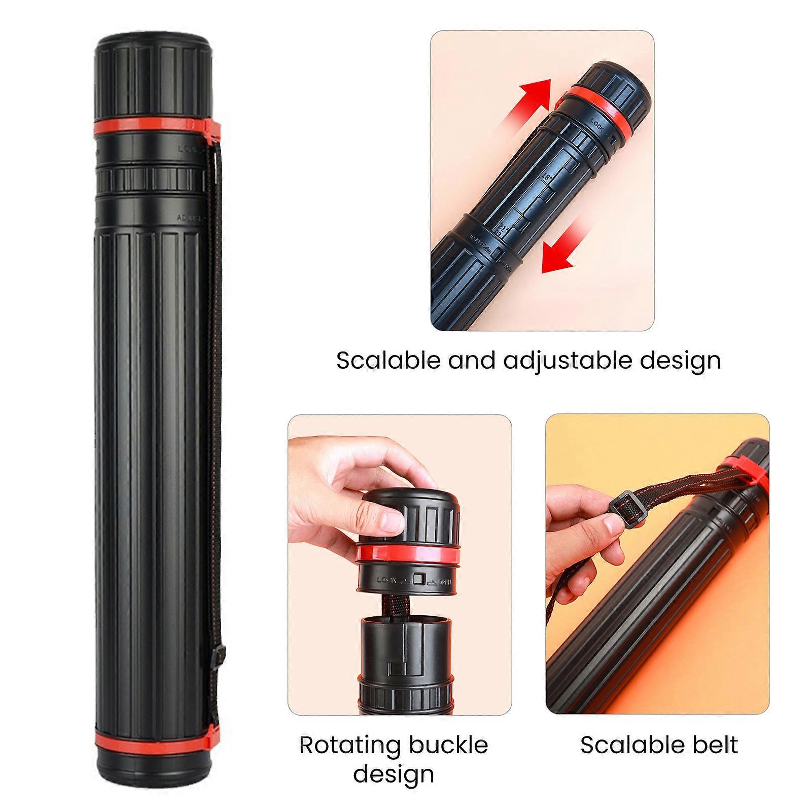 Poster Tube Storage Tube Holder with Shoulder Strap Large Capacity ...