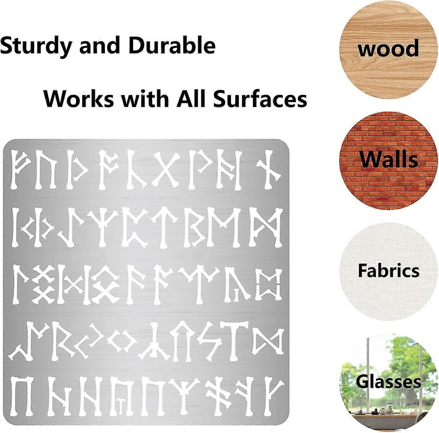 Metal Runes Stainless Steel Ancient Alphabet Elder Futhark Plantillas ...