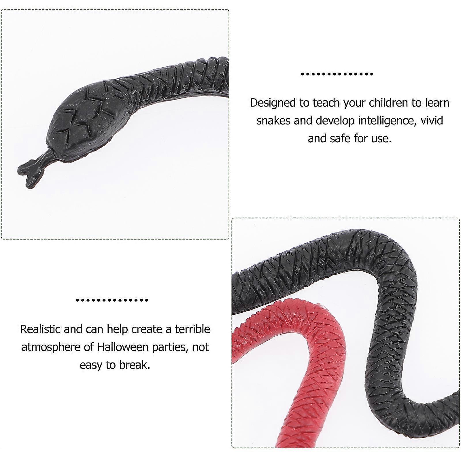 100pcs Fake Snakes Halloween Snakes Realistic Snake Toys Halloween ...