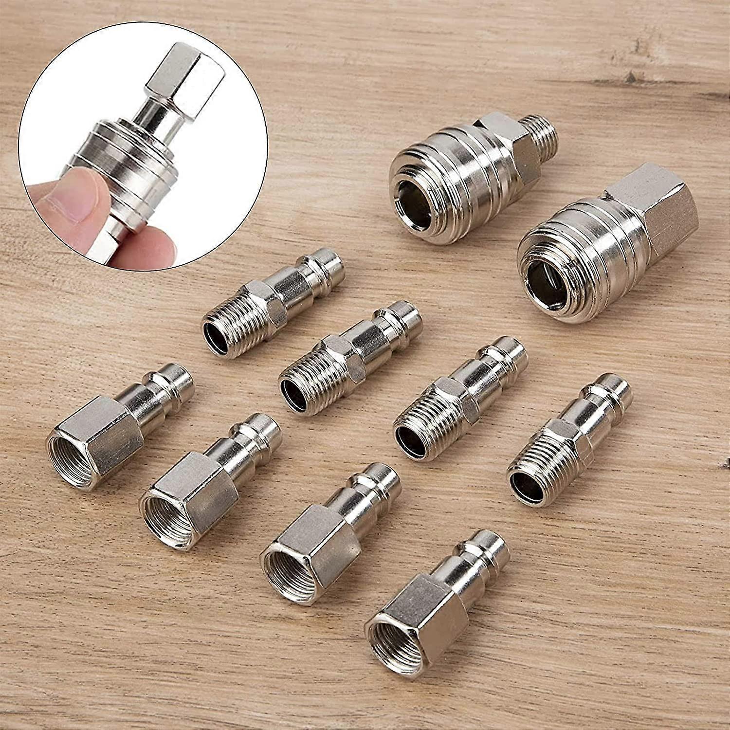 Compressor Fittings 1/4" BSP Pneumatic Quick Coupler Pneumatic Air ...