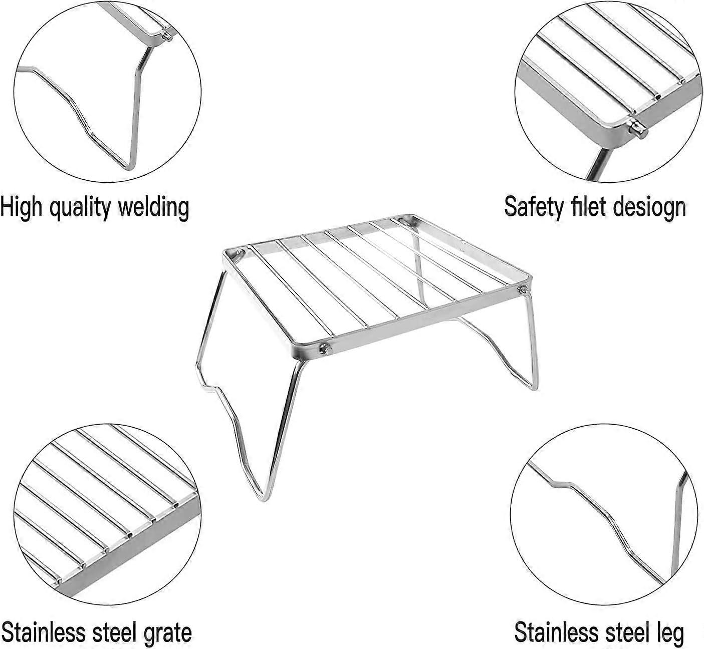 Collapsible Campfire Grill Camping Fire Pit, Portable Folding Barbecue ...