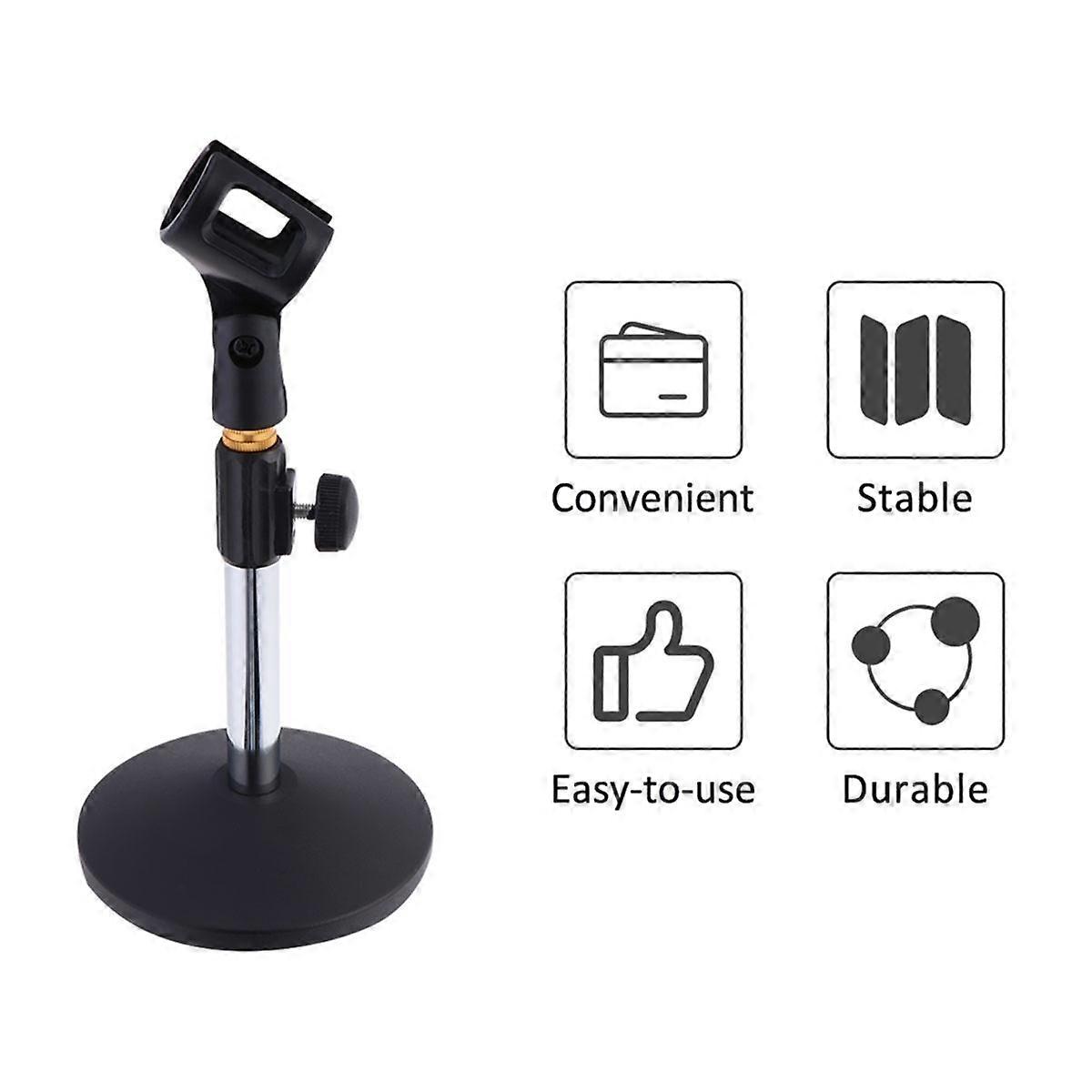 Professional Stage Microphone Pedestal Feet Stand Adjustable Desk ...