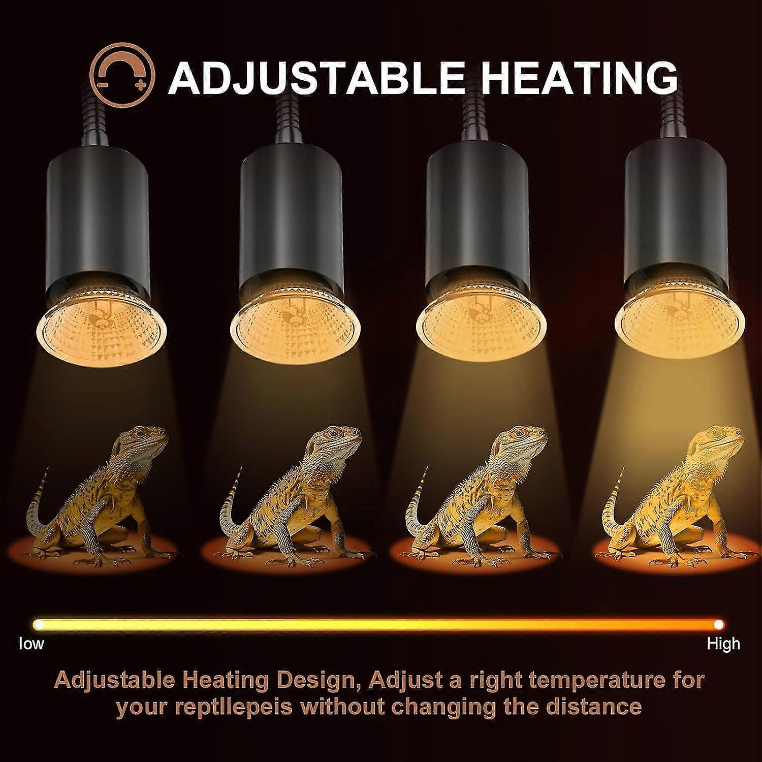 Turtle Heat Lamp 4-Pack, 25/50/75W UVA UVB Reptile Turtle Light Bulbs ...