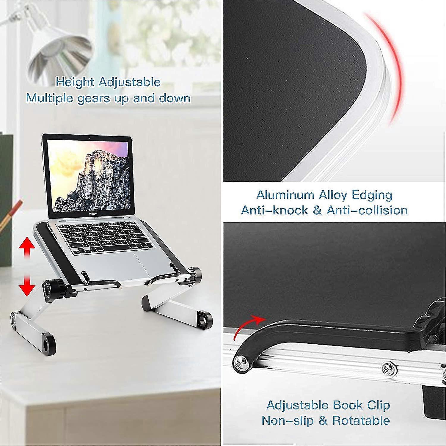 Foldable Book Stand With Aluminum Arm, Height And Angle Adjustable Book ...