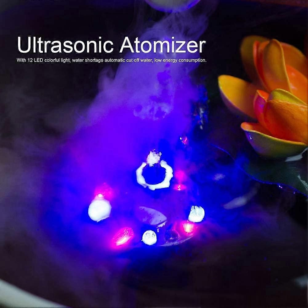12 LED Lights Color Changing Ultrasonic Atomizer Atomizer Fountain Pool ...