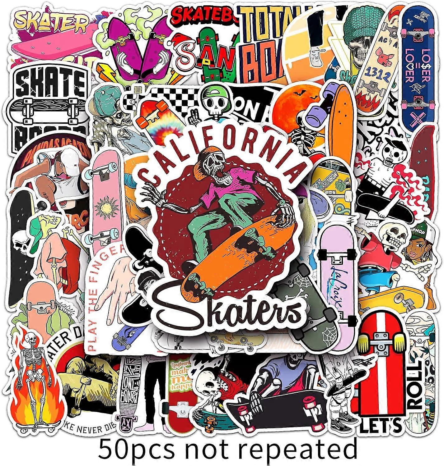 Skateboard Stickers for Kids,50pcs Pack Waterproof Sticker for Water ...