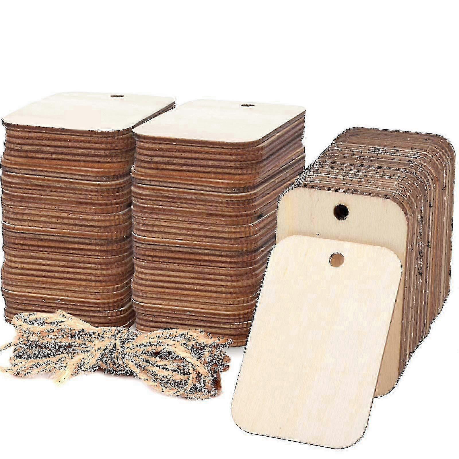 Unfinished Wood Pieces Rectangle-shaped, Light Wooden Cutout Natural ...