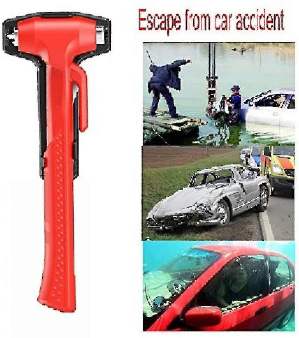 Car Glass Breaker - Premium Car Safety Hammer - Emergency Escape Tool With Windows Breaker And ...