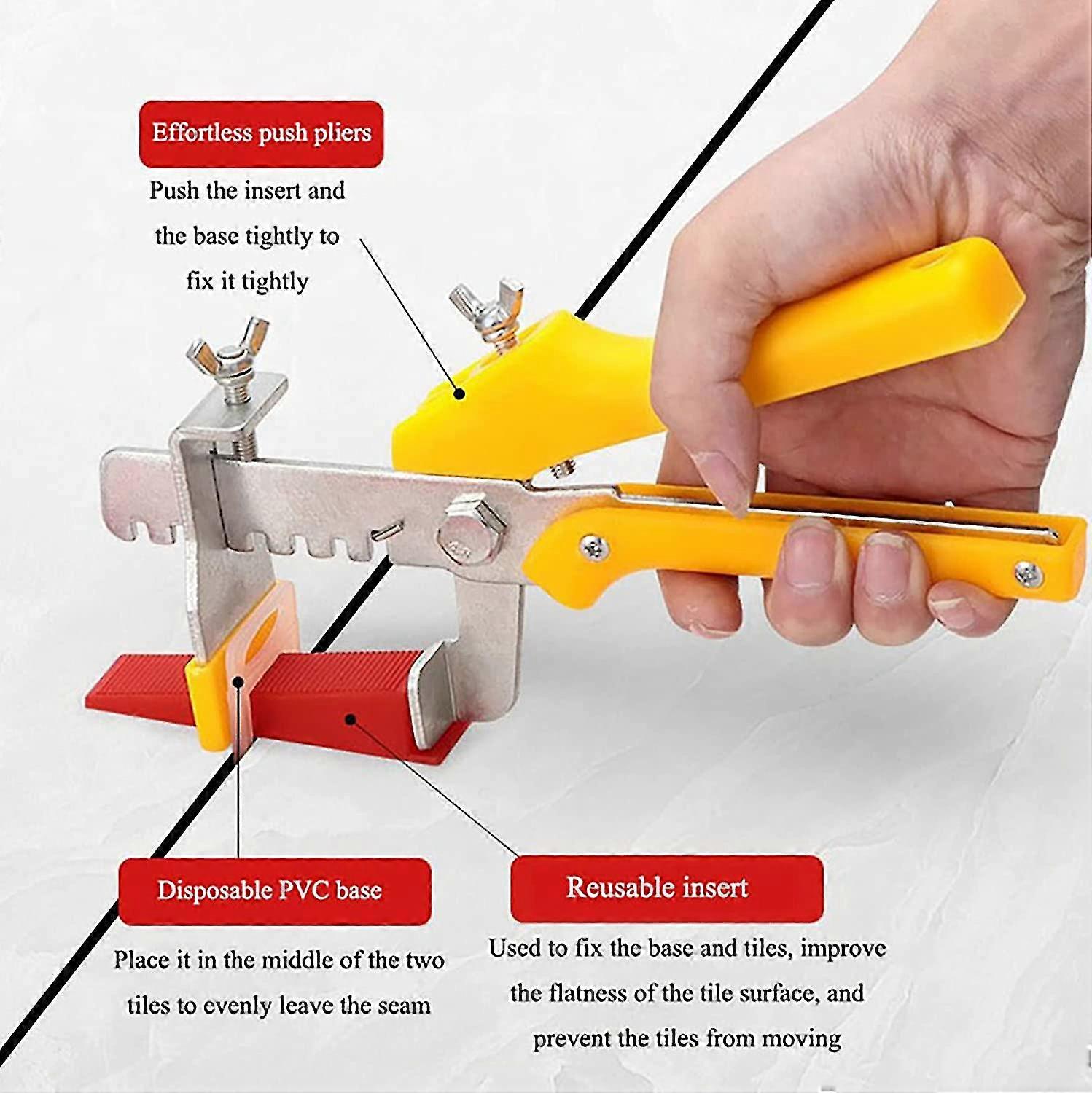 Tile Leveling System - 300 X 2mm Spacer Clips Amp; 100 X Tile Wedges ...