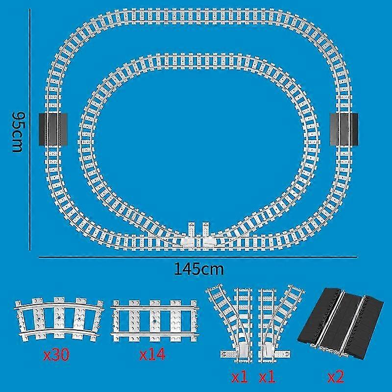City Trains Flexible Tracks Forked Straight Curved Rails Switch ...