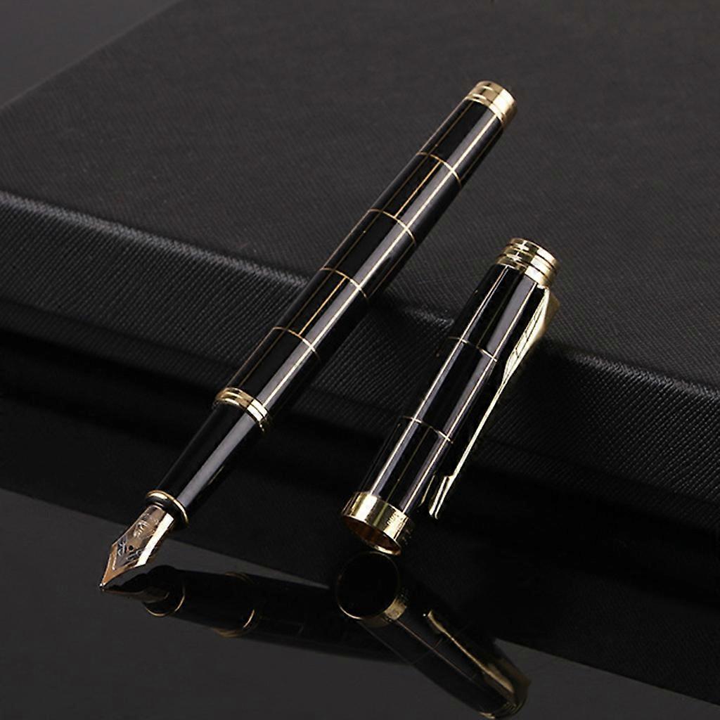Luxury Men's Grid Fountain Pen 0.5mm Nib Business Writing Signing ...