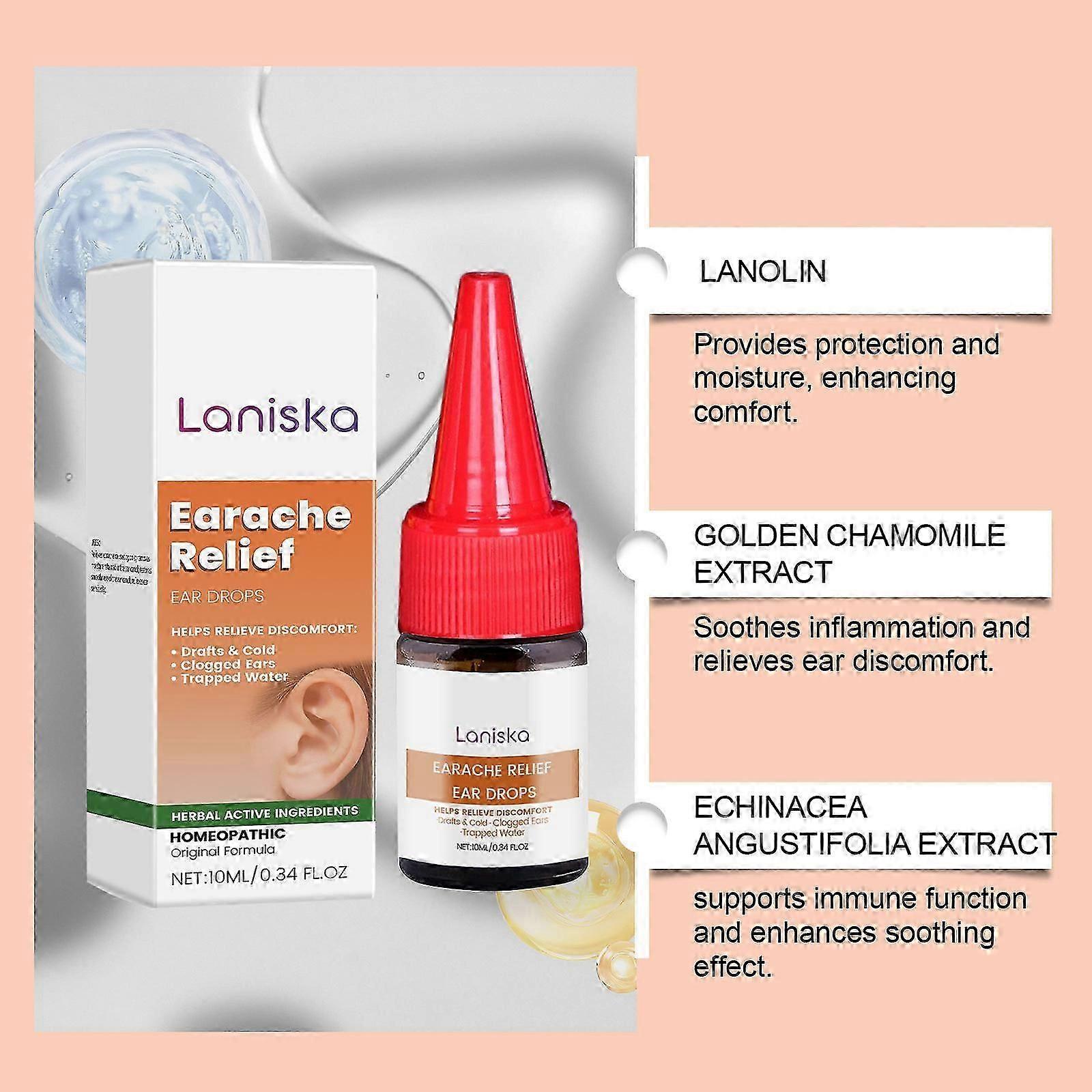 10ml Ear Drops, Earache Relief Ear Drops, Pain Relief And Earache Drops ...