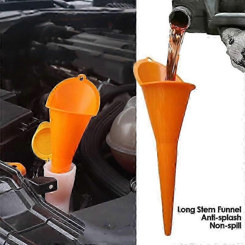 Exquisite Car Long Stem Funnel Gasoline Oil Fuel Filling Tools Anti ...