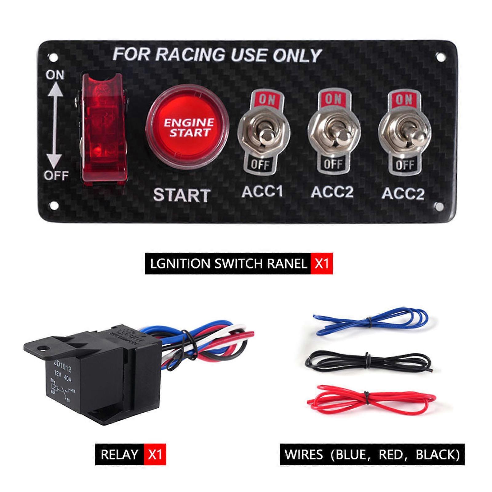 Competitive Car Ignition Switch Panel with Relays Wiring Harness, Start ...