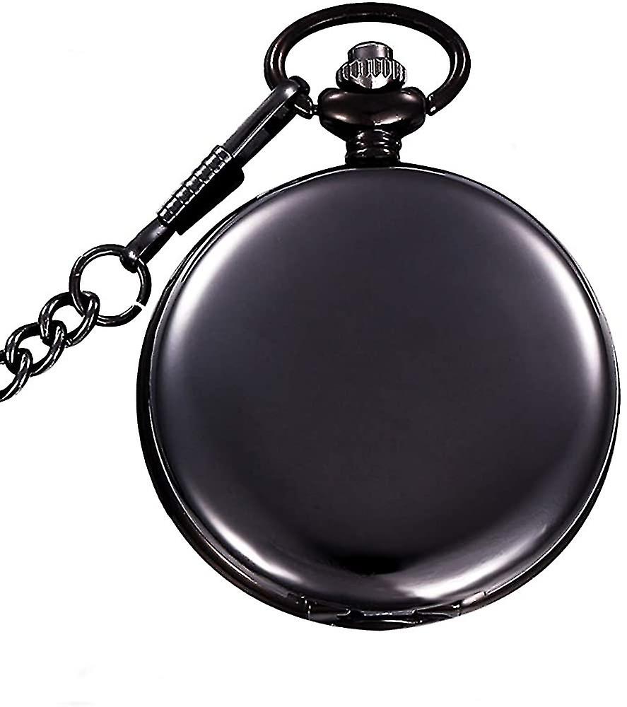 Classic Smooth Vintage Quartz Pocket Watch, Arabic Numerals Scale Mens ...