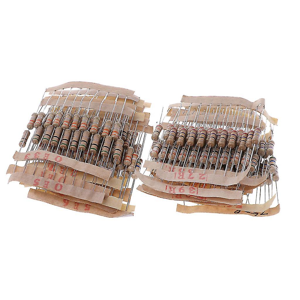 300pcs Resistor Kits 1w 5% 0.1-750 Ohm Carbon Resistor 30 Values ...