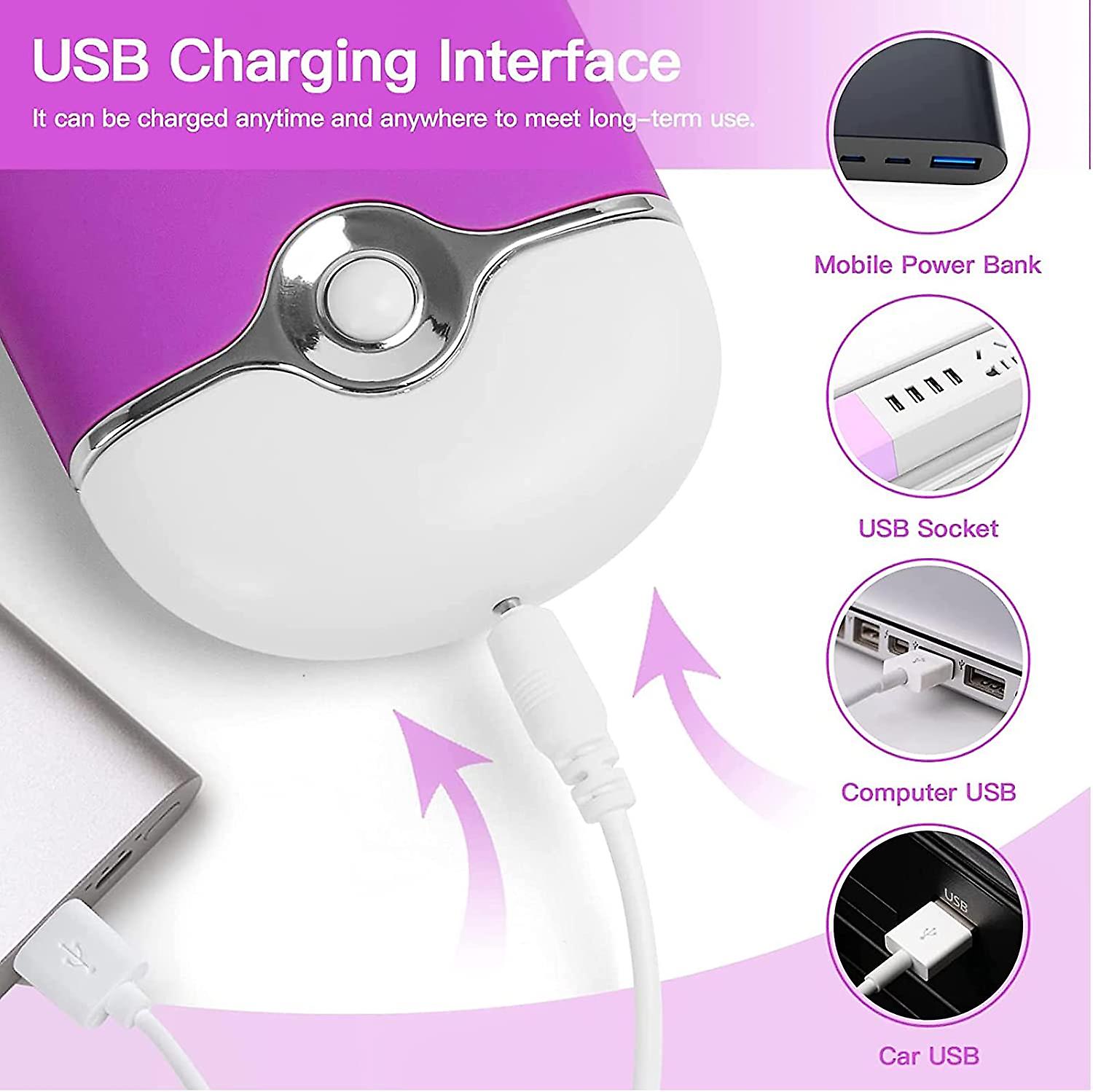 Eyelash Fan, Portable Handheld Rechargeable Mini Lash Fan Dryer With ...