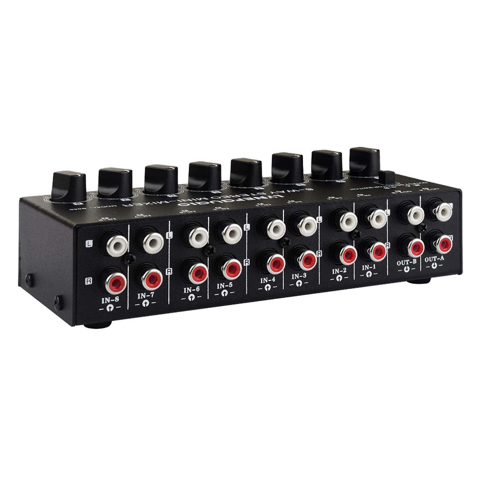 Lynepauaio B066 Mini Stereo 8 Channel Passive Mixer Rca Portable Audio ...