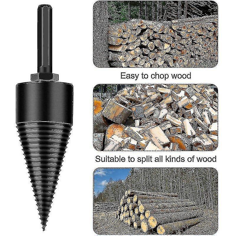 Log Splitter, 42mm Firewood Splitter Drill Bit Wood Splitter Heavy Duty ...
