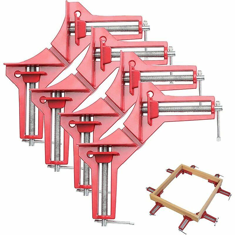 Set of 4 90 Degree Right Angle Clamps, Adjustable Wood Corner Clamps ...
