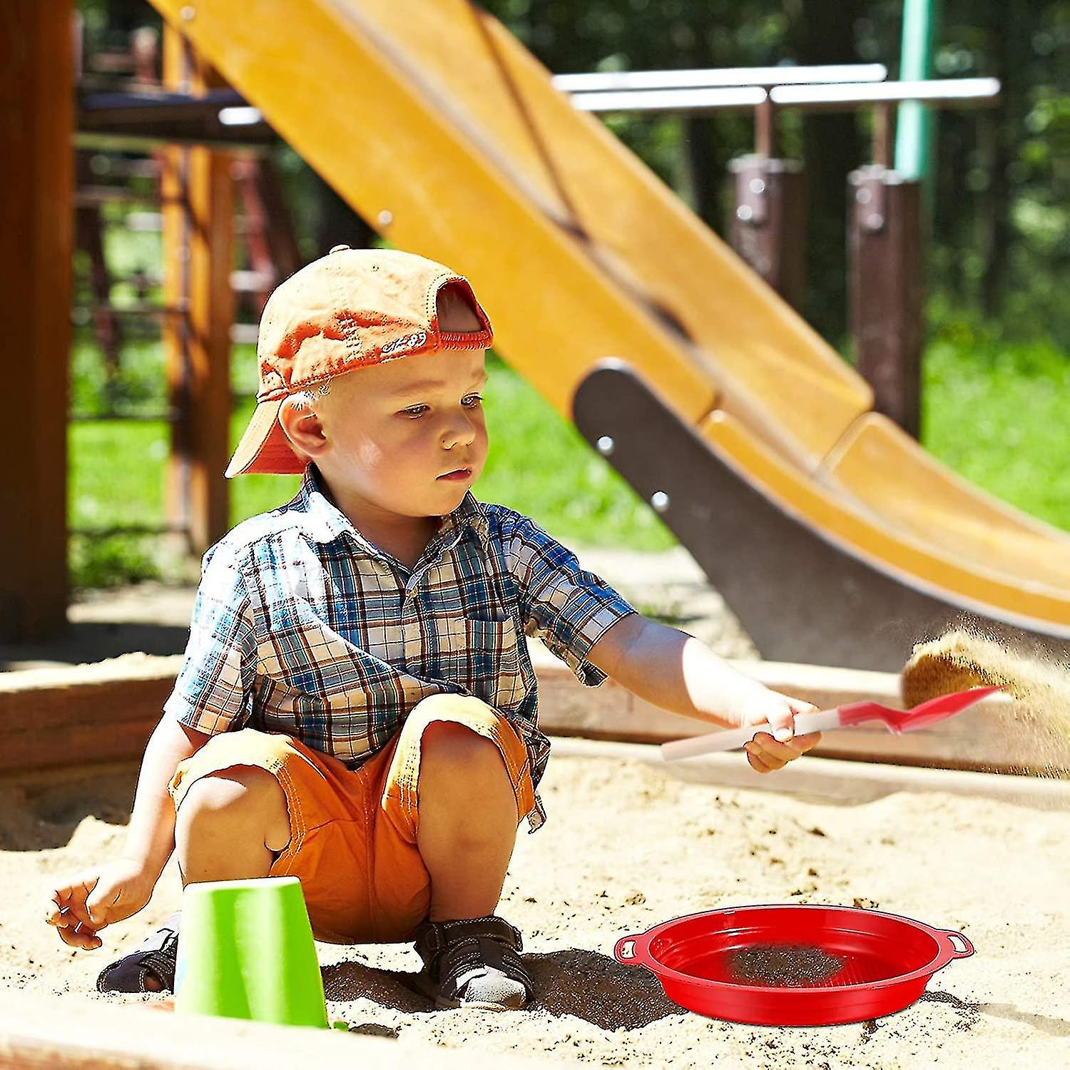 4 Sand Sieves For Beach Sand 24.5 X 22cm Plastic Beach Sand Sieve Pan ...