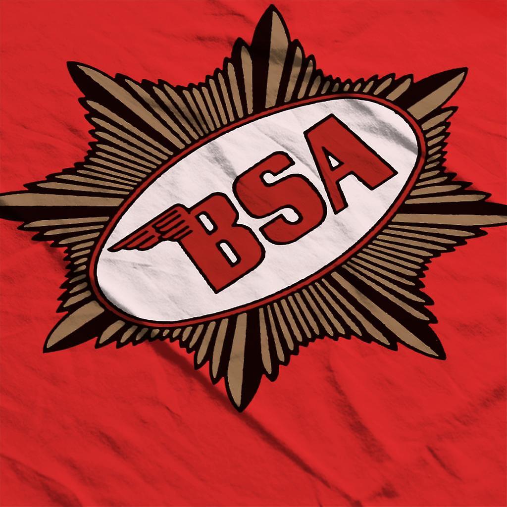 BSA Red Logo Gold Badge Men's T-Shirt | Fruugo US