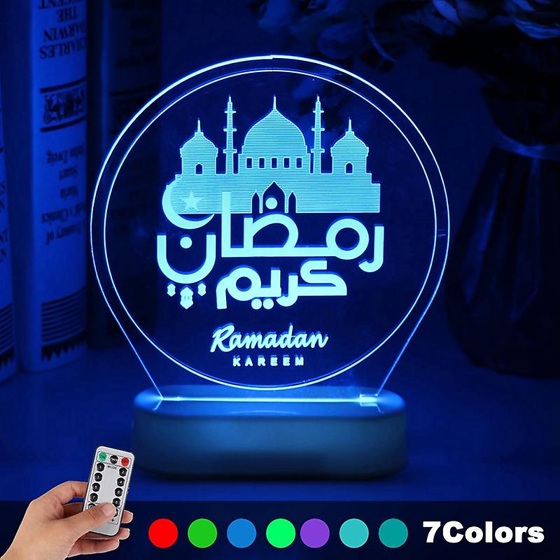 7-color Remote Control Moon Led Night Light Ramadan Decorations For ...