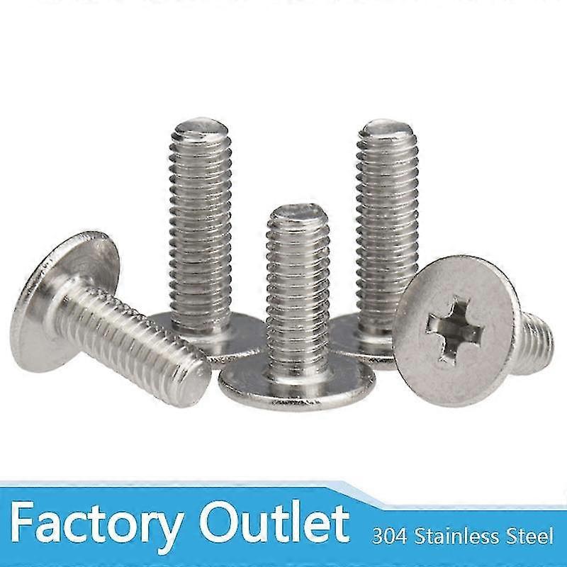 10/25Pcs cm m2 m2.5 m3 m4 m5 m6 a2 304 stainless steel cross phillips ultra thin super low flat ...