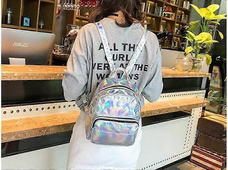 L62 Metal Holographic Holographic Backpack Large Capacity | Fruugo UK