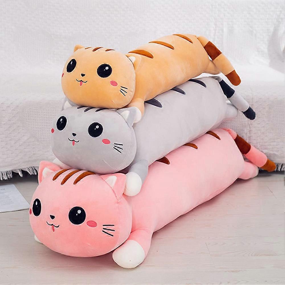 Cute Cat, Plush Pillow Long, Soft Cat Pillow Cartoon Giant Plush Sleep ...