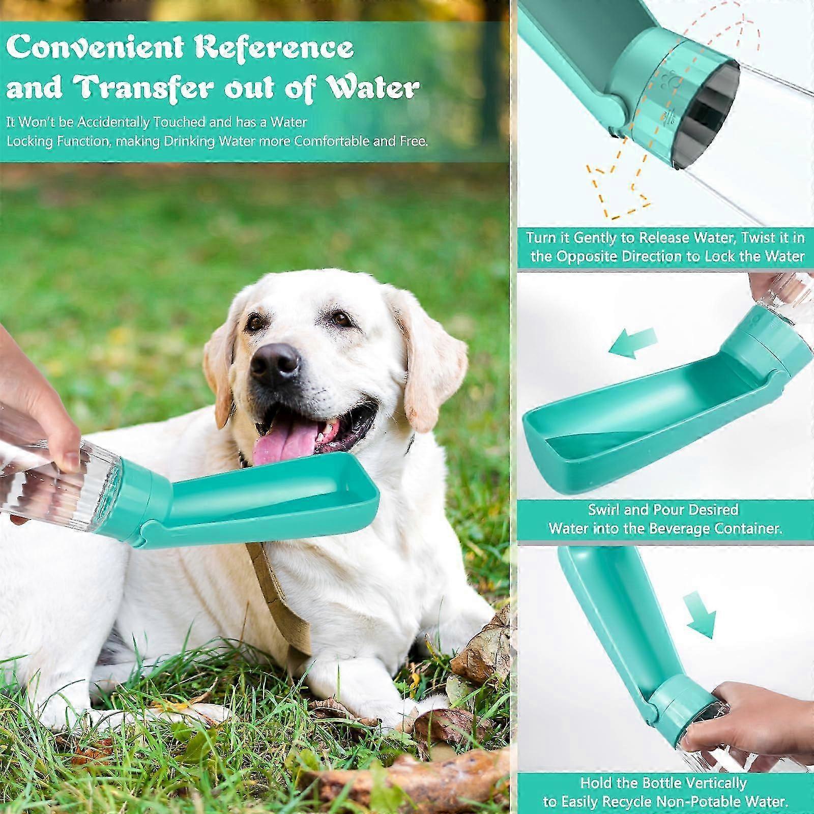 550 ml Portable Pet Water Bottle, 150 Foldable, Rotating Water Lock ...