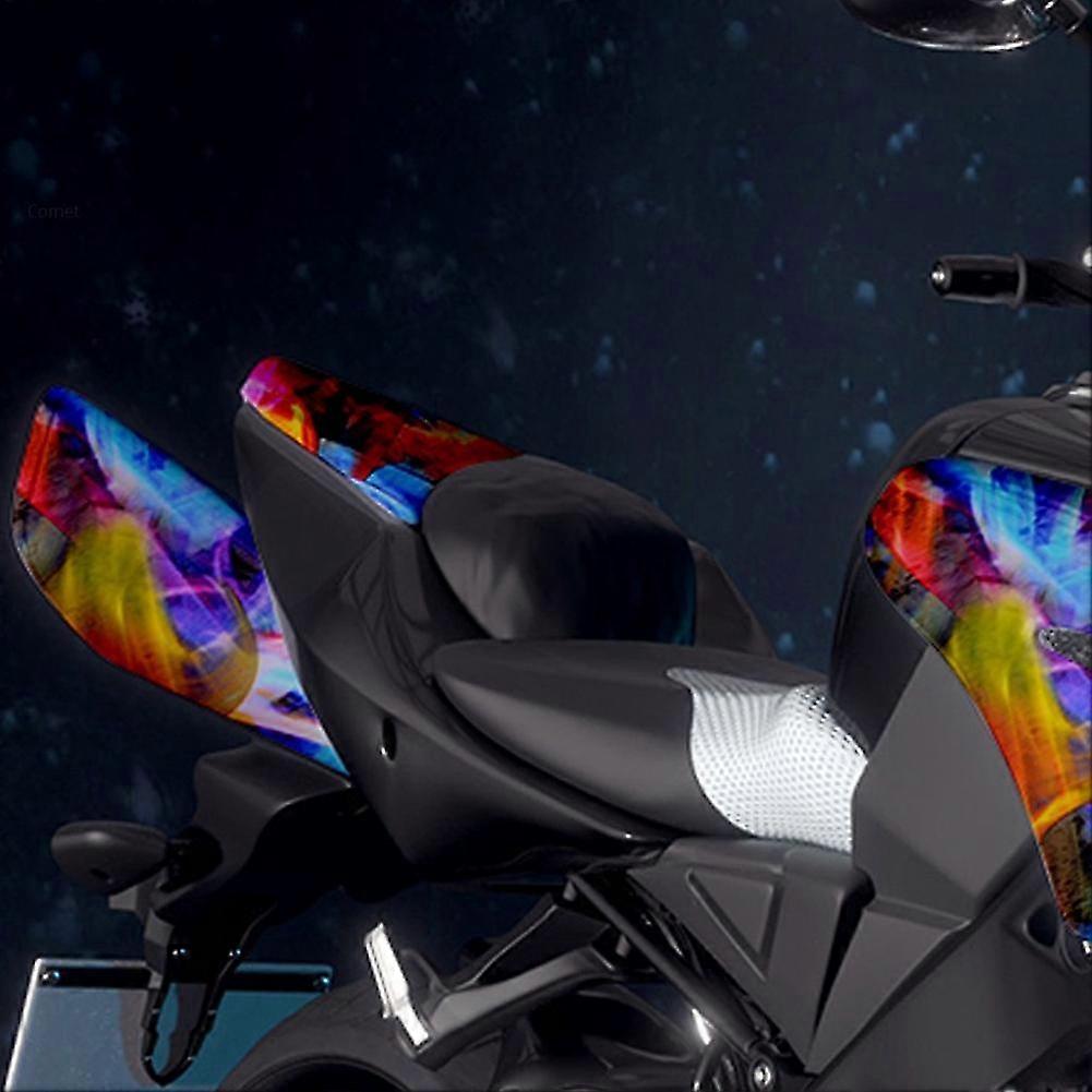 2x Rainbow Flames Hydrographic Film Water Transfer Printing Film Hydro ...