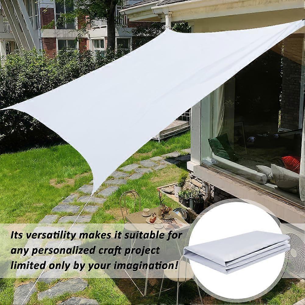Silver Waterproof Sun Protection Canvas Fabric 66.93x157.48x0.01 Inch ...