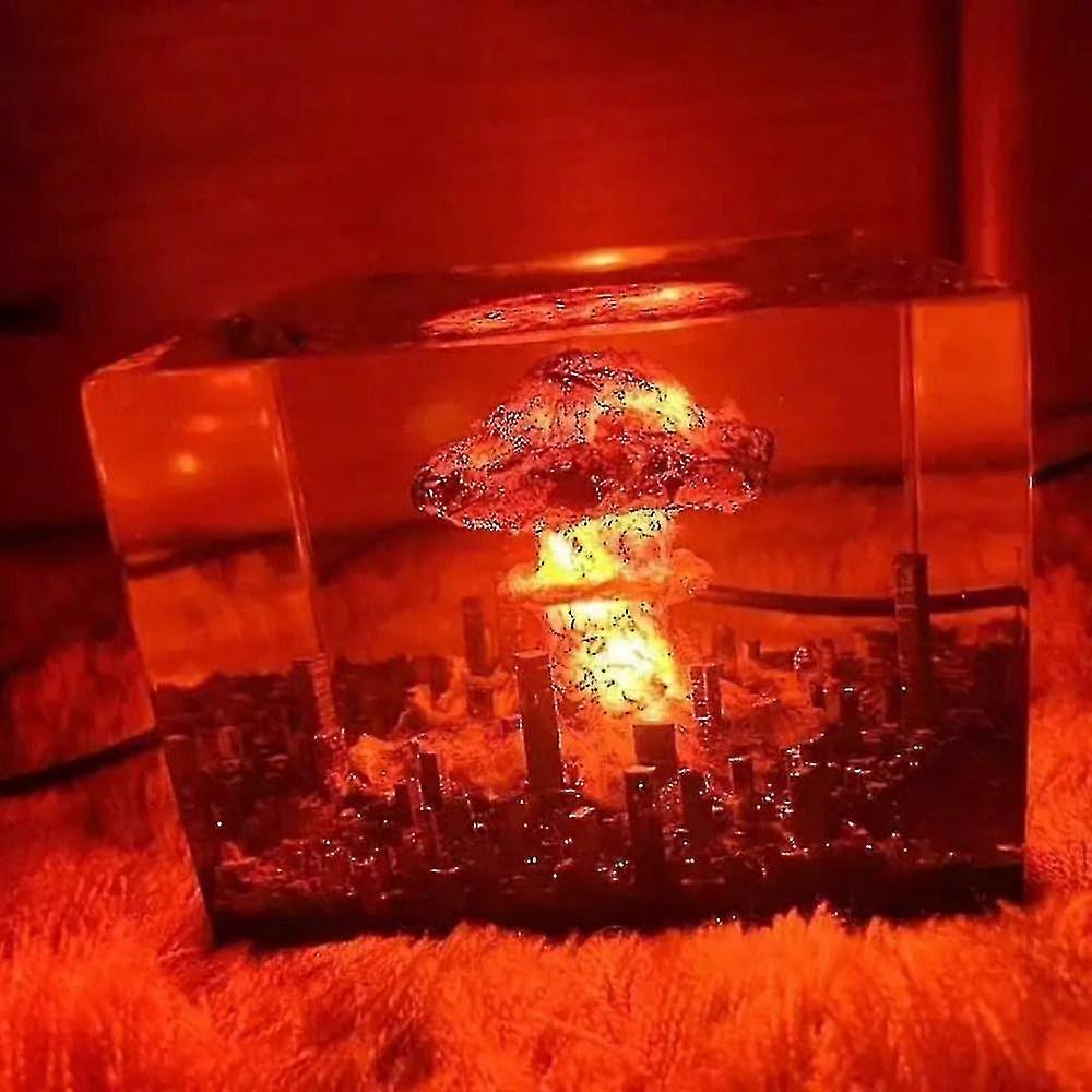 Mushroom Cloud Nuclear Explosion Resin Flameless Atmosphere Lamp ...