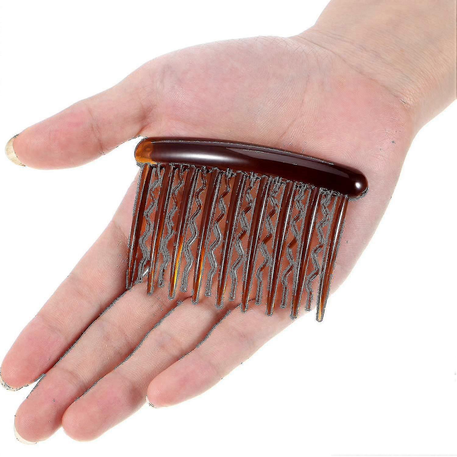 12 Pieces Plastic Teeth Hair Combs Tortoise Side Comb Hair Accessories ...