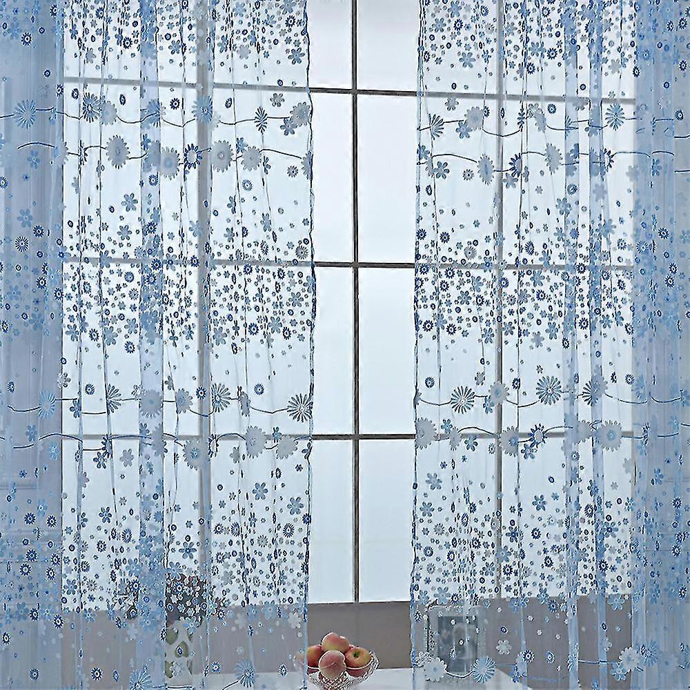 Sheer Voile Curtains 1 Panel Rod Pocket Slot Top Net Window Decor ...