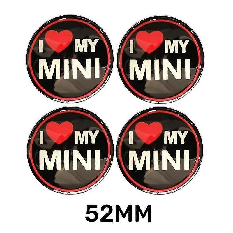 4pcs 52mm Car Wheel Center Hub Stickers Logo For Mini Cooper Jcw R50 ...