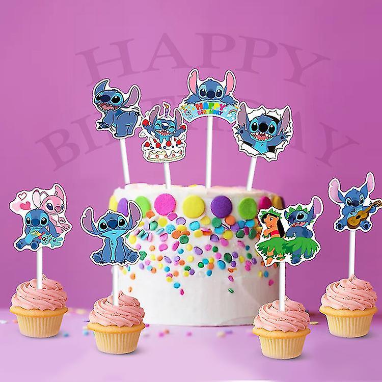 8ks / set Disney Lilo & Stitch Cake Topper pro narozeninovou oslavu ...